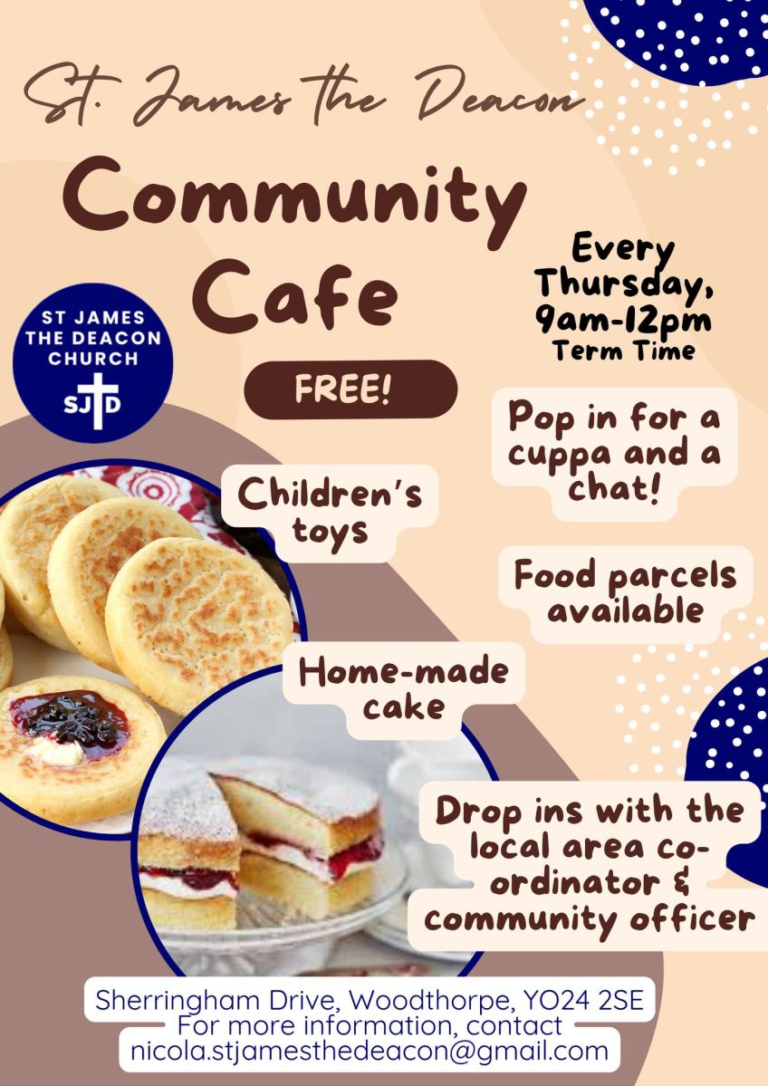 Community Cafe: Upcoming dates – St James the Deacon Church