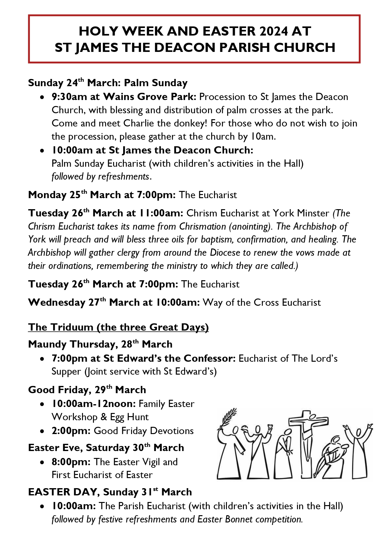 Holy Week and Easter 2024 at St James the Deacon Church – St James the ...